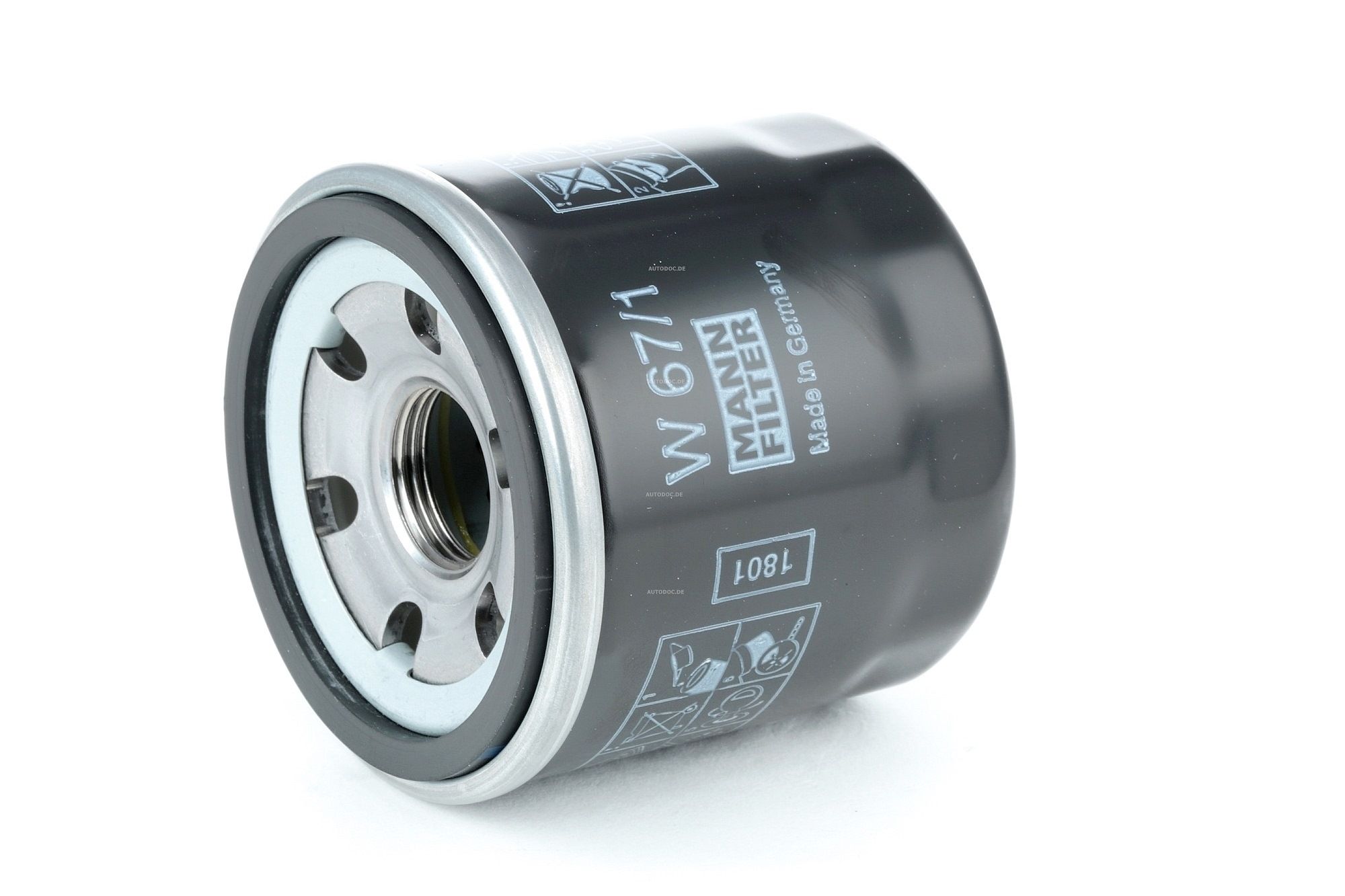 MANN-FILTER W 67/1 Öljynsuodatin Ruuvattava suodatin, yhdellä peruutuksenestoventtiilillä